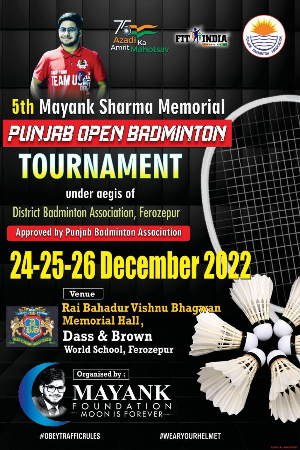 5th Mayank Sharma Memorial Badminton Championship 2022 - Badmintonpb