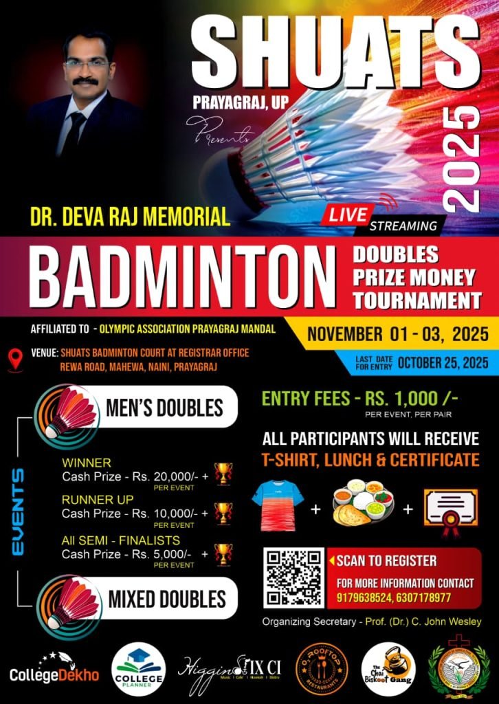 Dr.Deva Raj Memorial Badminton Doubles Tournament – Prayagraj - Badmintonpb